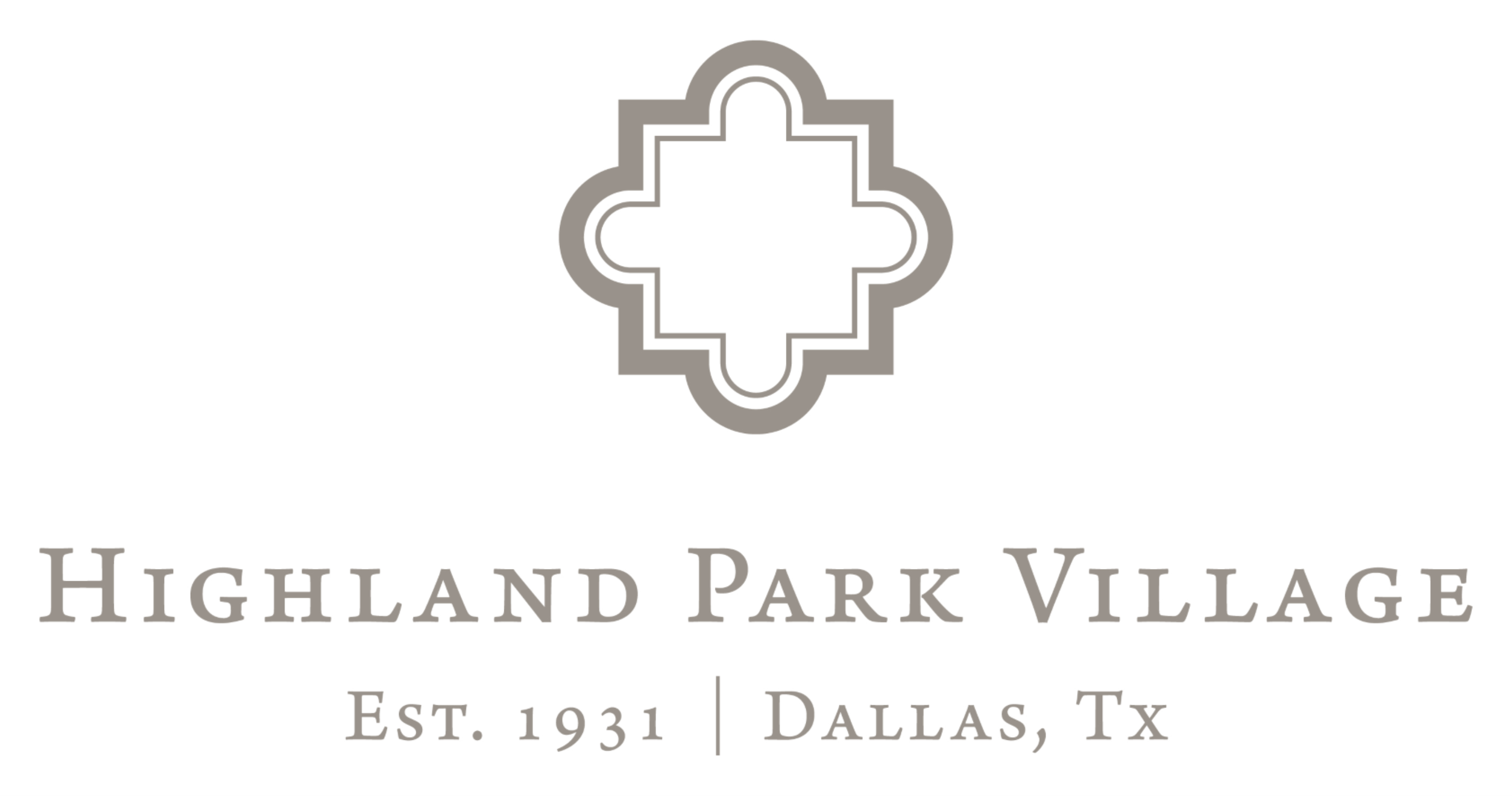 Highland Park Village Logo TACA Gray | TACA